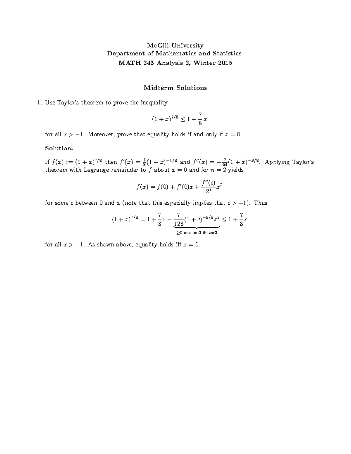 Exam February 2015, questions and answers - McGill University ...