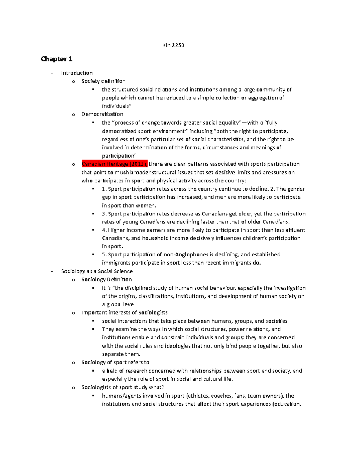 Kin 2250 - A mix a textbook notes and lecture notes - Kin 2250 Chapter ...