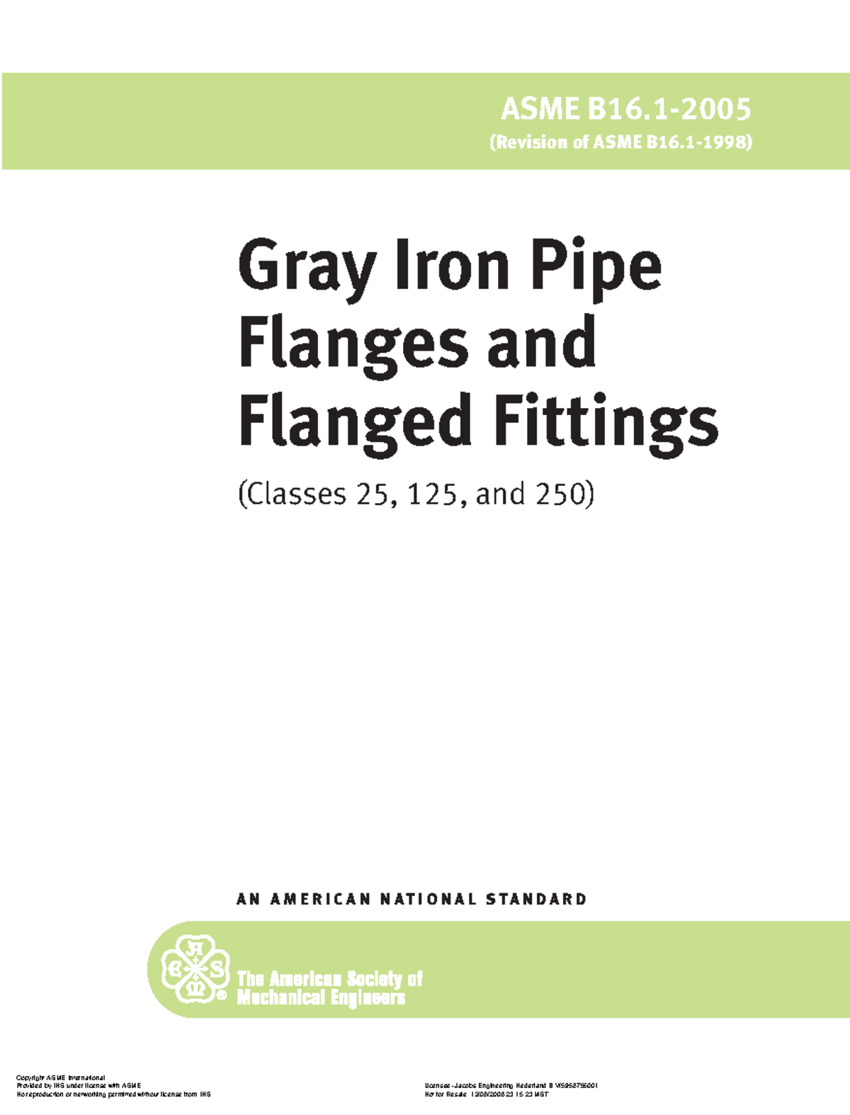 Gray Iron Pipe Flanges and Flanged Fitti - A N A M E R I C A N N A T I ...