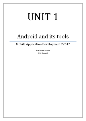 MAD Notes Unit3 - ............................... - UNIT 3 UI ...