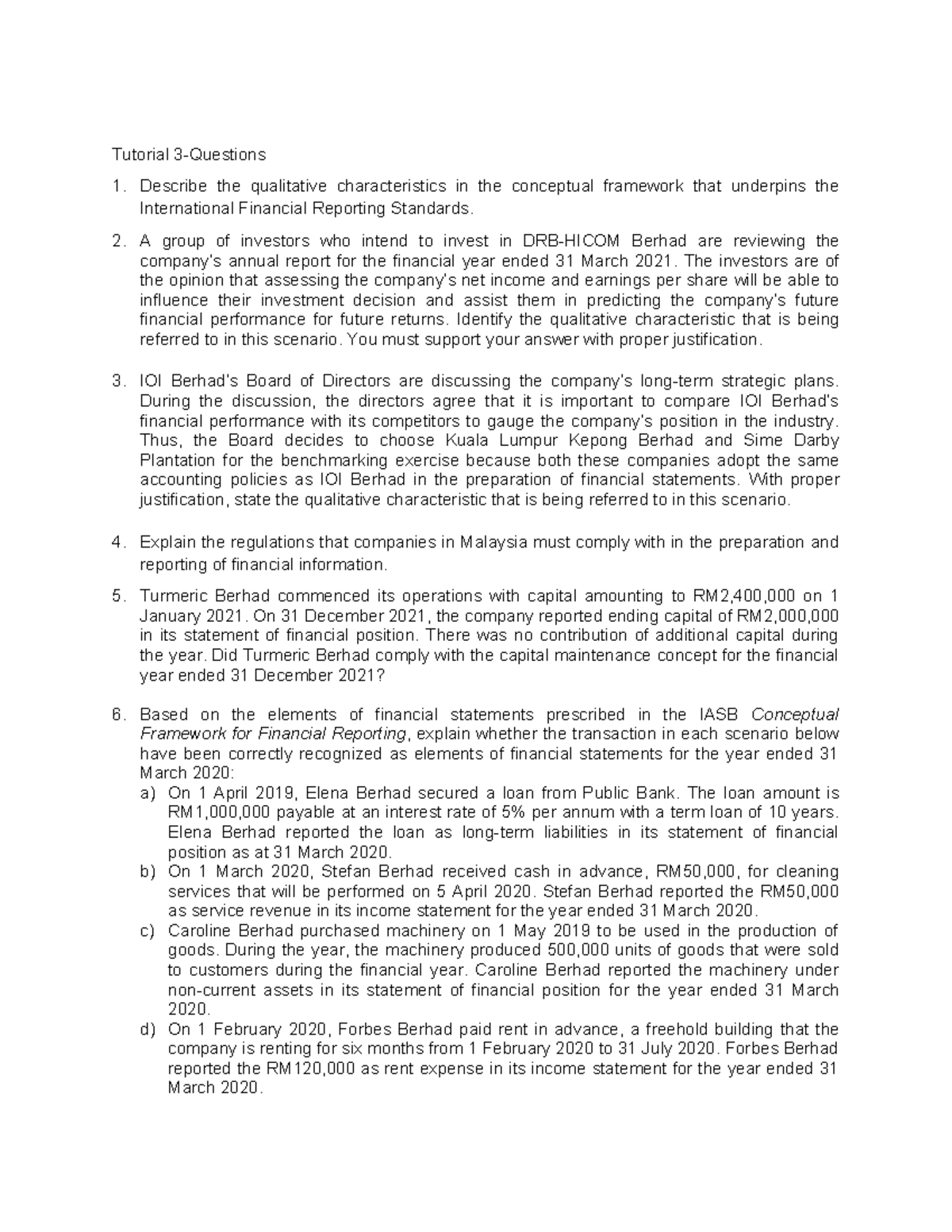 Tutorial 3-Questions - Tutorial 3-Questions Describe the qualitative ...