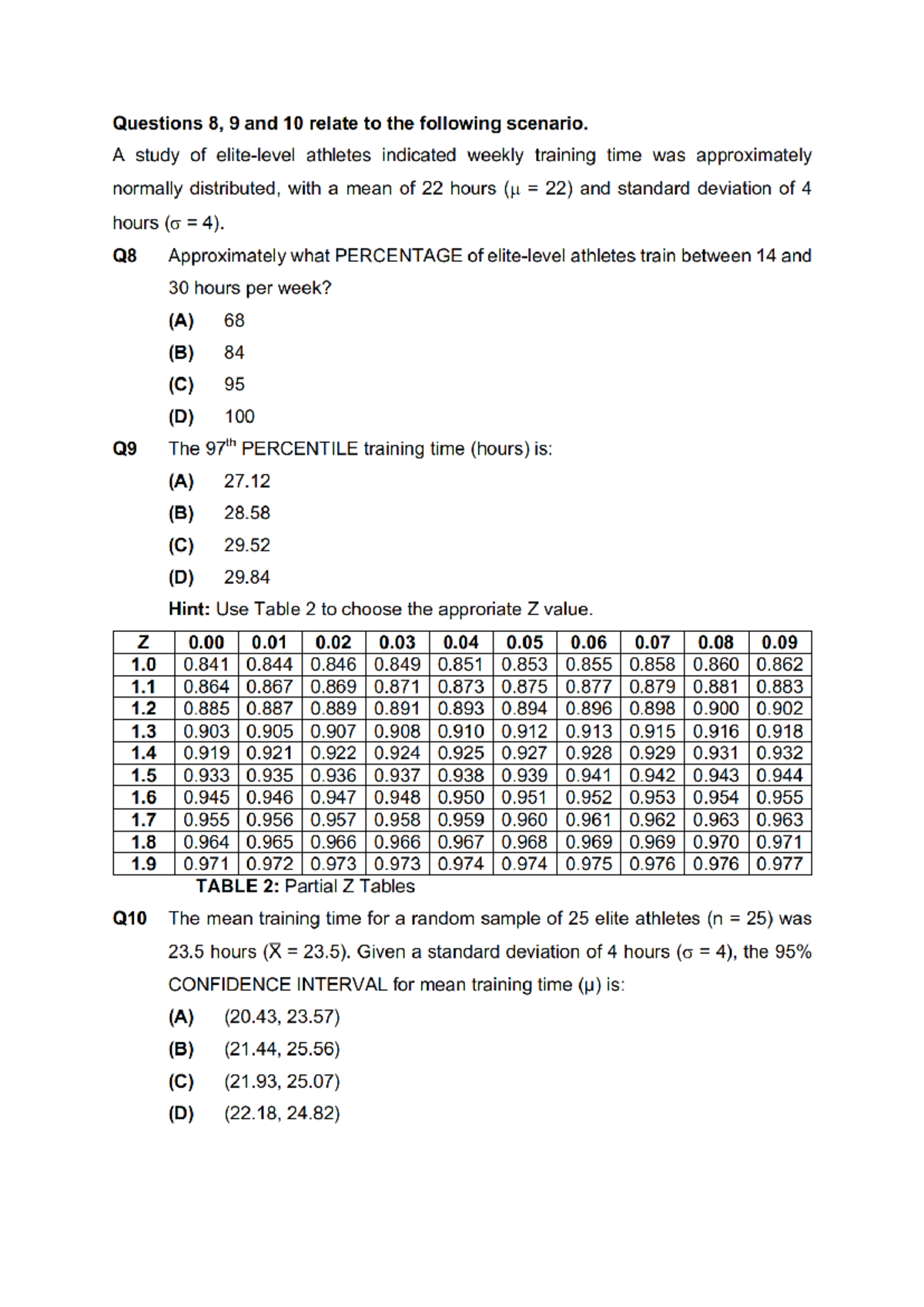 MCQ practice - DSE Maths - Studocu