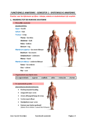 Samenvatting osteologie - Functionele anatomie en extremiteiten van de ...