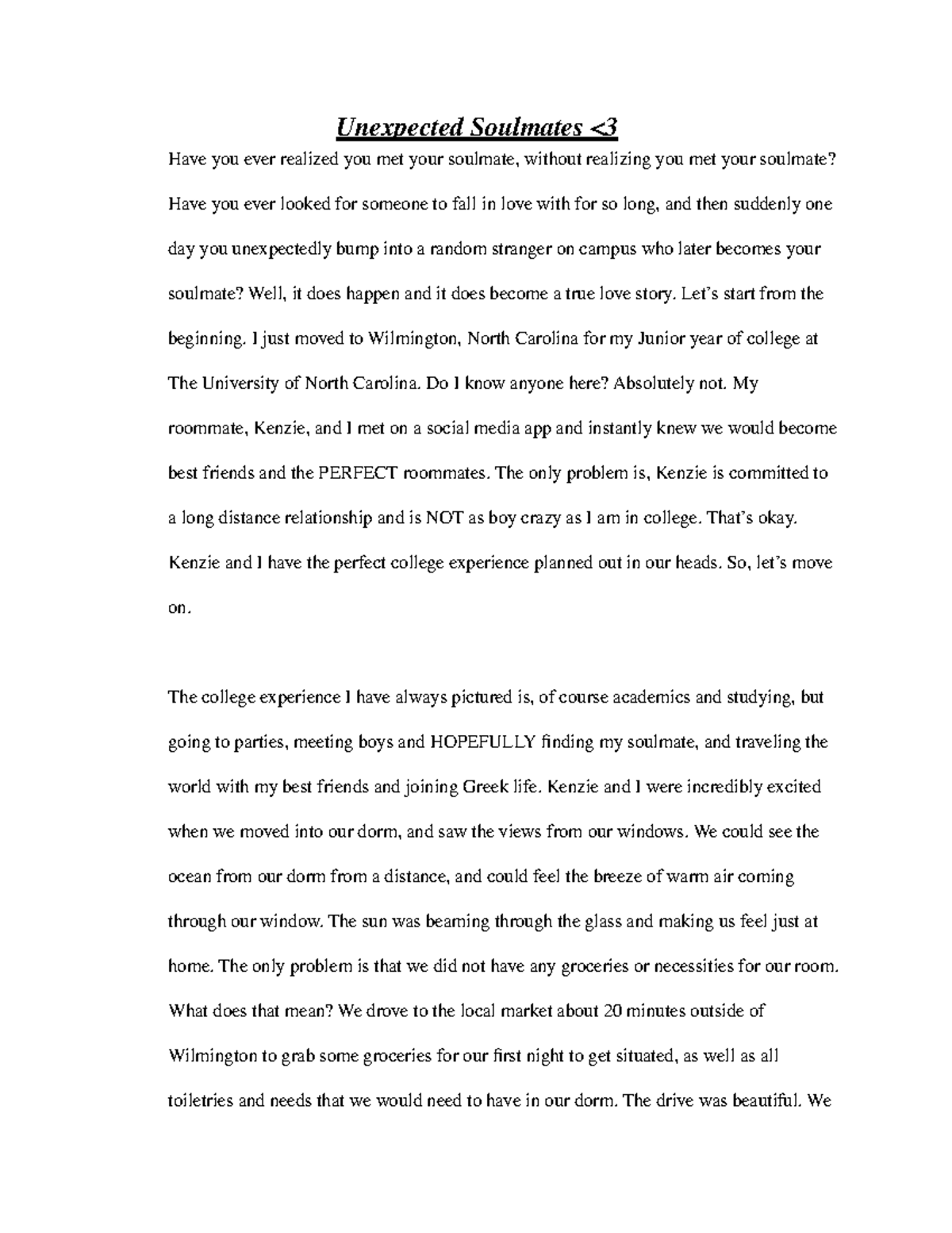 Short Story Commentary - Unexpected Soulmates