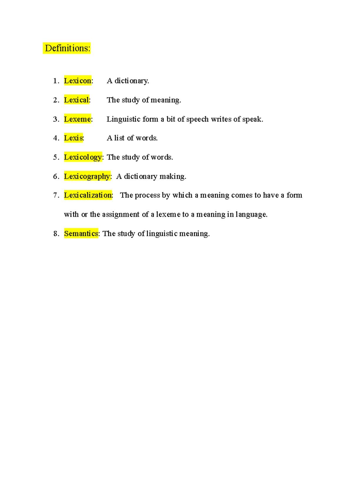 Semantics summary for english linguistics students - a summary of ...