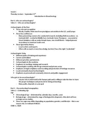 Anthro death notes - Archaeologists Looks at Death (entire set of class ...