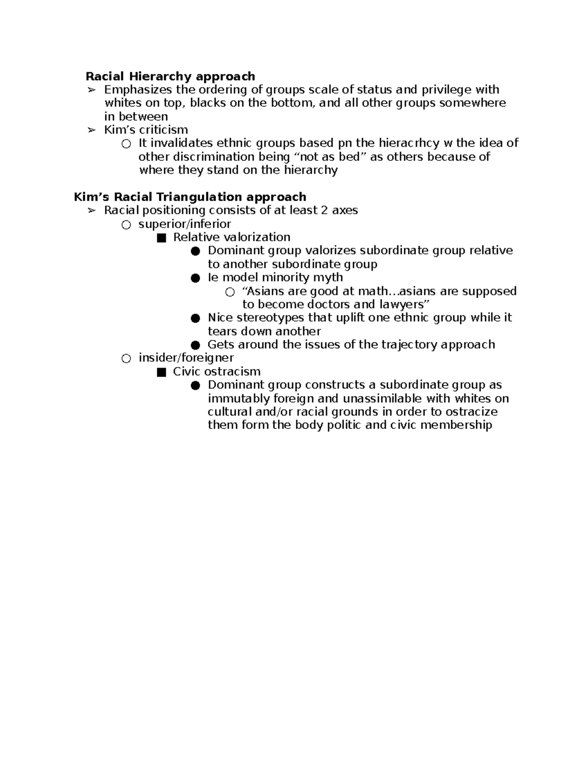 The racial Triangulation of asian america notes - Racial Hierarchy ...