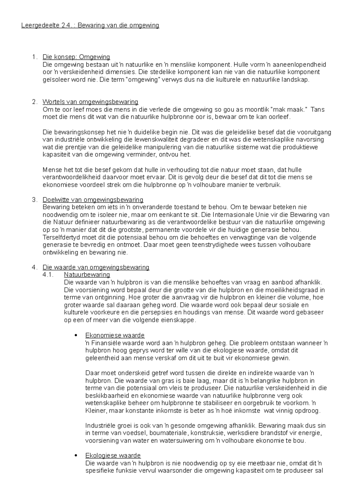 Leergedeelte 2 - Summary Onderwys lewenswetenskappe - Leergedeelte 2 ...