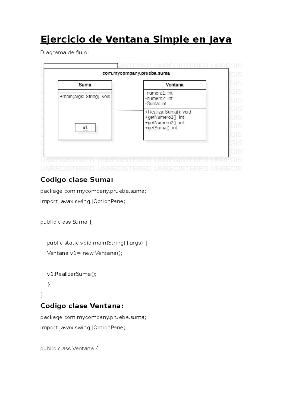 Tarea pc3 ventana simple - Ejercicio de Ventana Simple en Java Diagrama ...