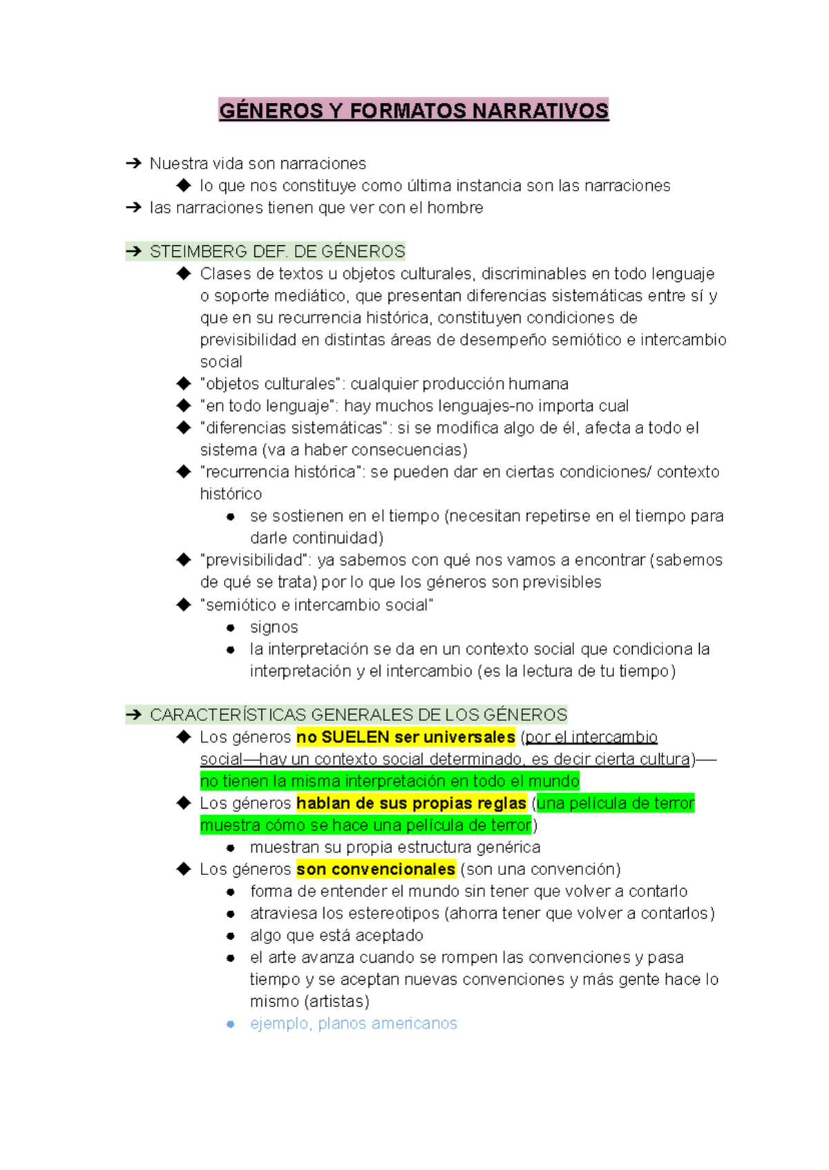 GÉ Neros Y Formatos Narrativos - GÉNEROS Y FORMATOS NARRATIVOS Nuestra vida son narraciones lo ...