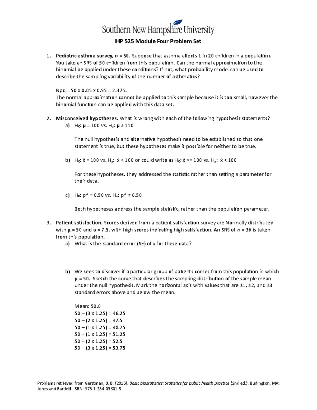 IHP 525 Module Four Problem Set - Suppose that asthma affects 1 in 20 ...