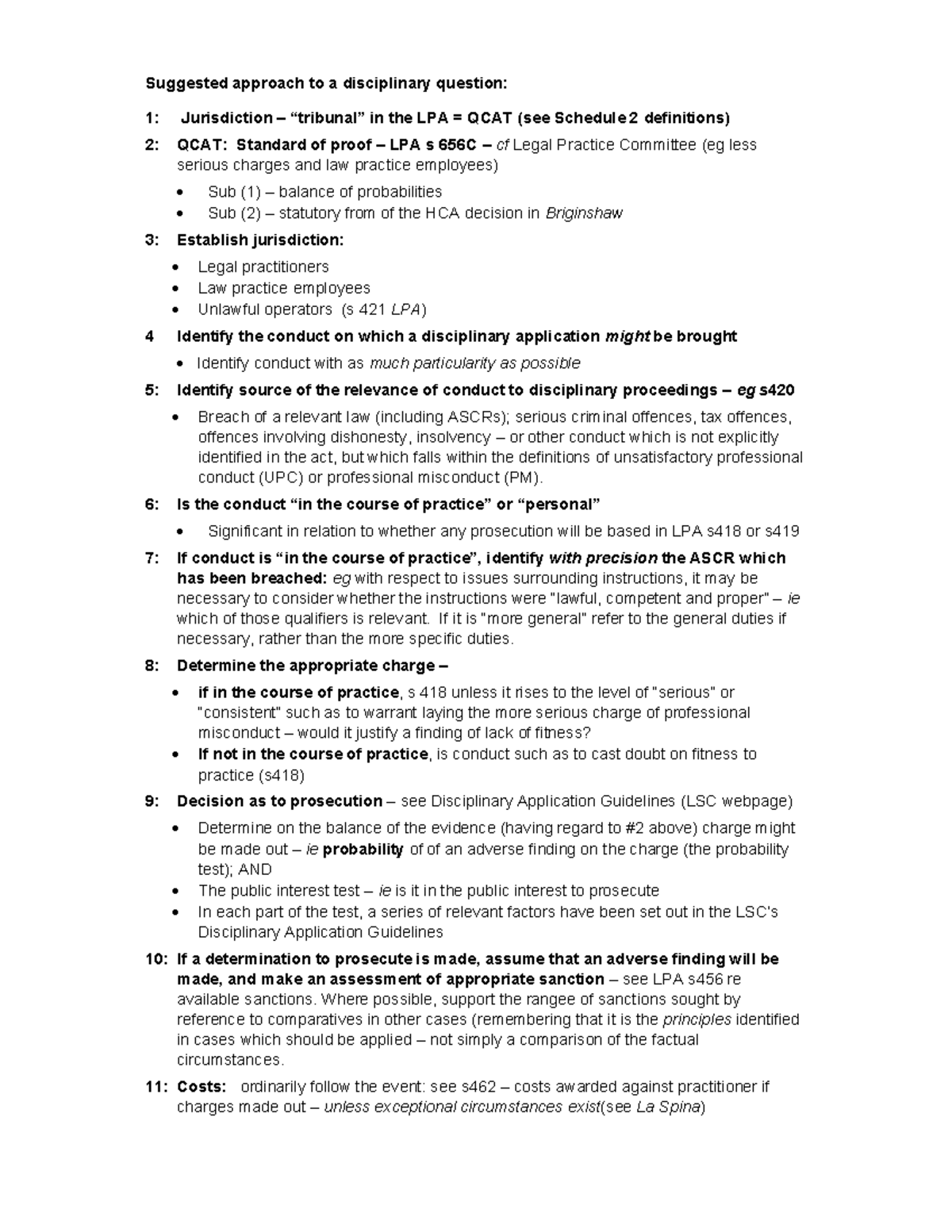 Discipline approach and structure - Suggested approach to a ...