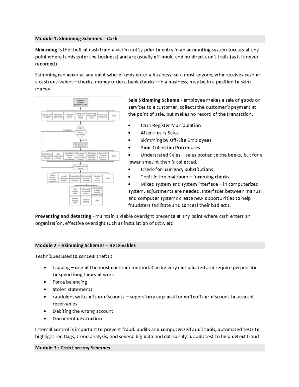 Resume audit forensik week 3 - Skimming Schemes - Module 1: Skimming ...