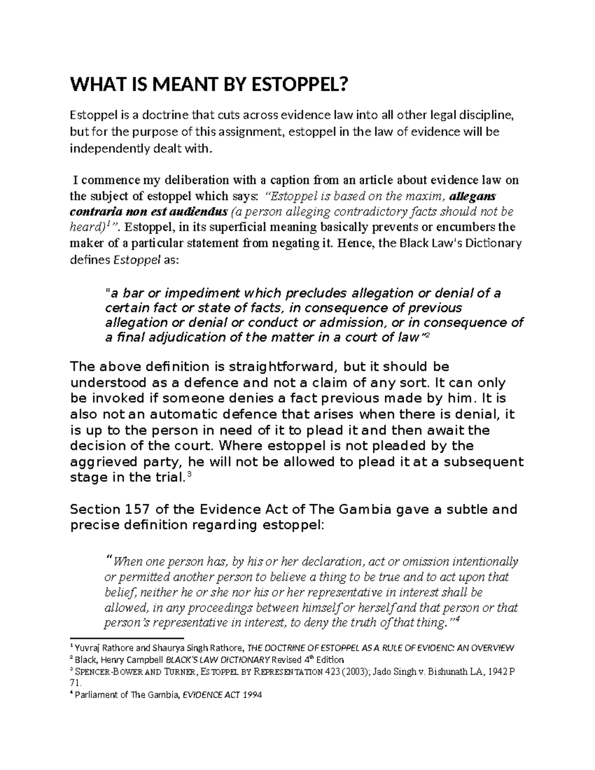 WHAT IS Meant BY Estoppel IN Evidence LA - WHAT IS MEANT BY ESTOPPEL ...