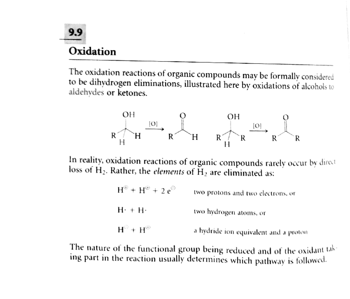 Oxidation - ####### 9. Oxidation The oxidation reactions of organic ...