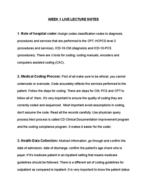 [Solved] Identify facility standards regarding healthcare documentation - Coding Practicum ...
