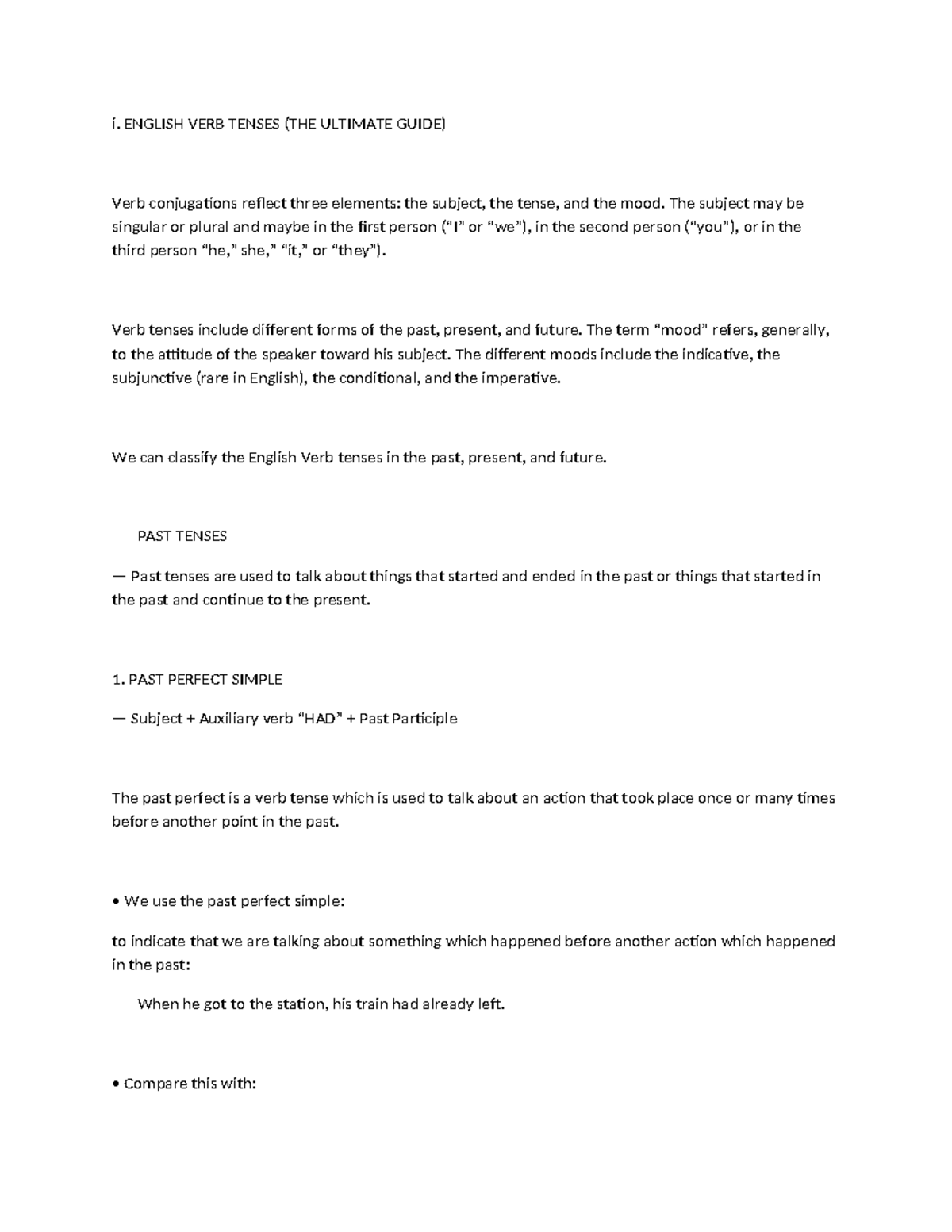 I. English VERB-WPS Office - i. ENGLISH VERB TENSES (THE ULTIMATE GUIDE ...