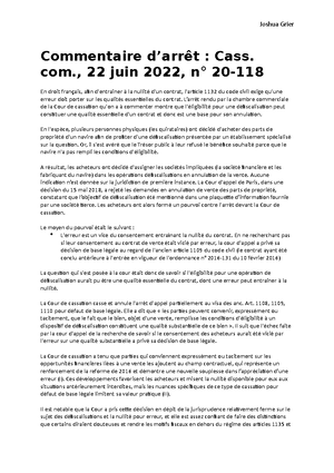 Commentaire de texte - art. 1195 - Commentaire de texte : l’article ...