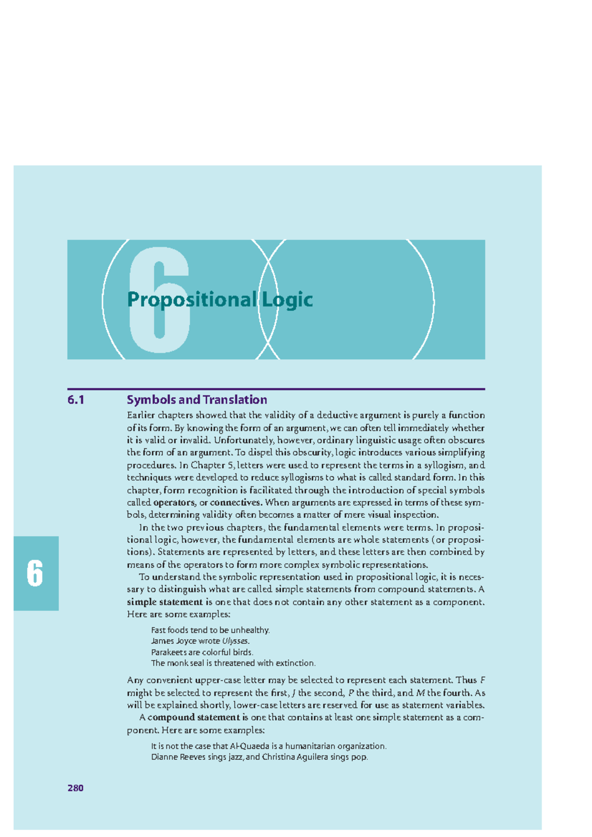 logic philosophy - 6 Symbols and Translation ####### Earlier chapters ...