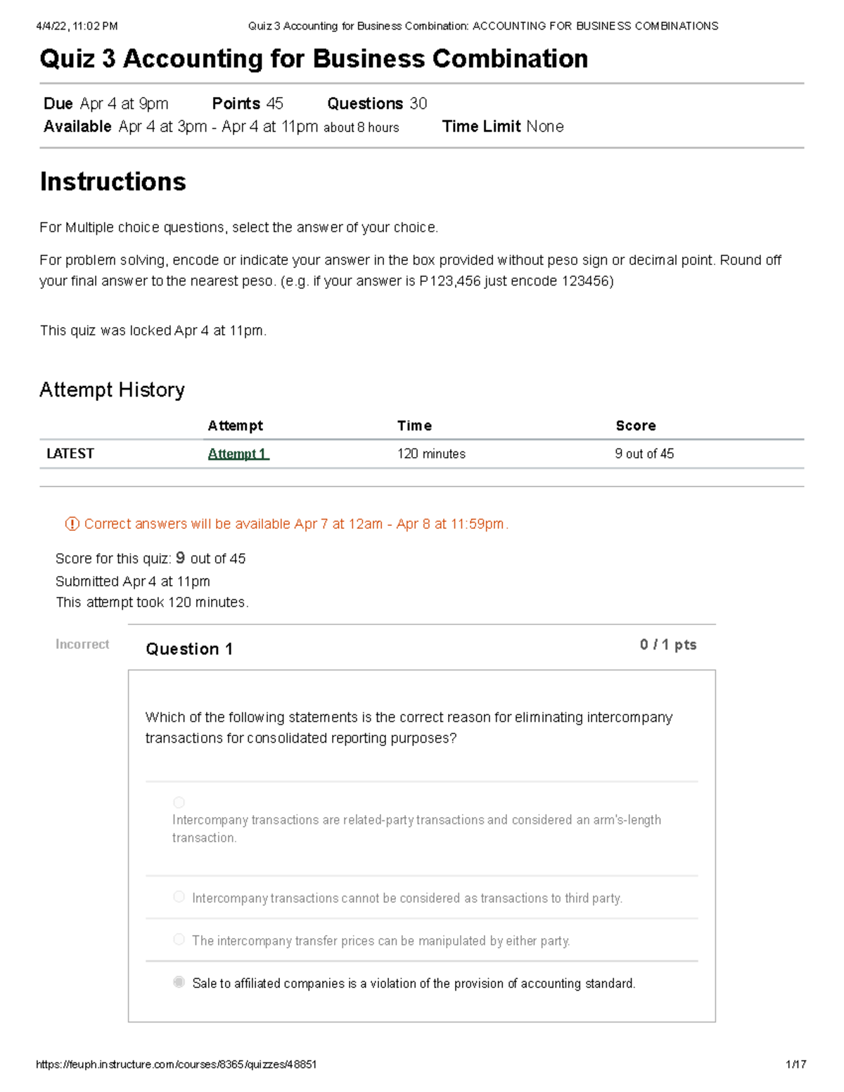 Siling Labuyo - Practice Materials - Quiz 3 Accounting for Business ...