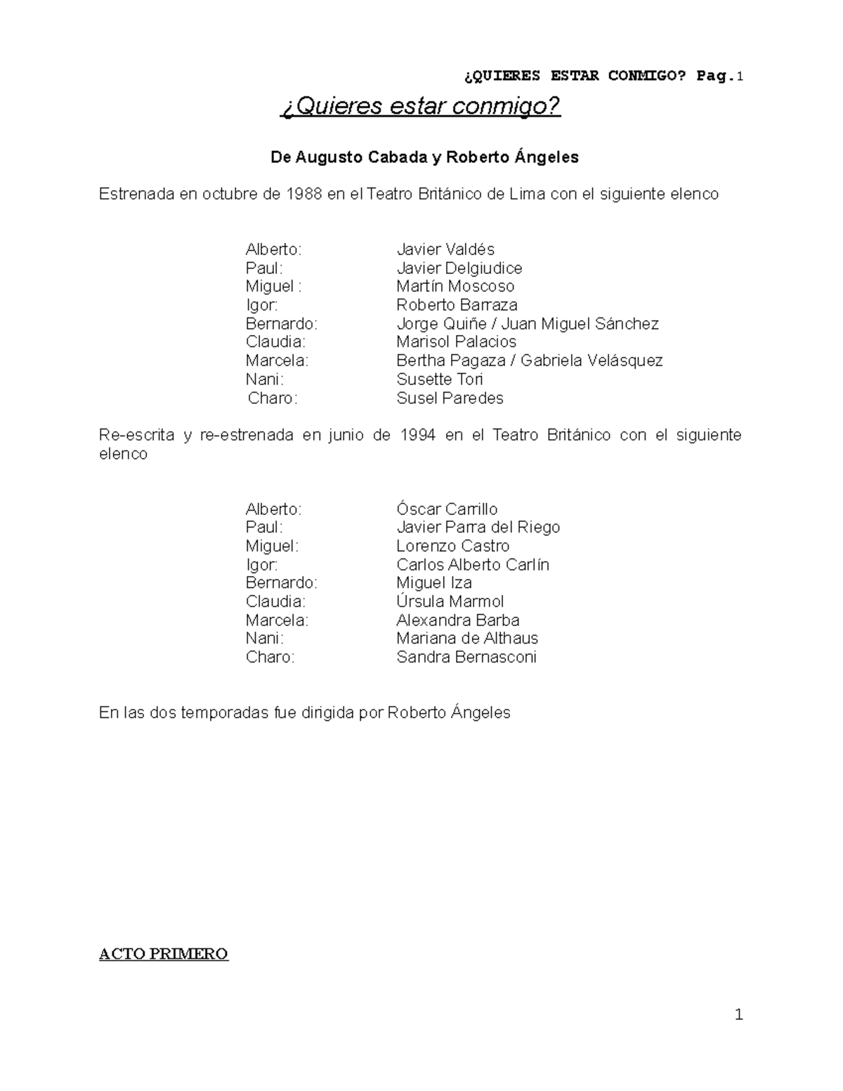 Quieres Estar Conmigo de Augusto Cabada y Roberto Ángeles - ¿Quieres ...