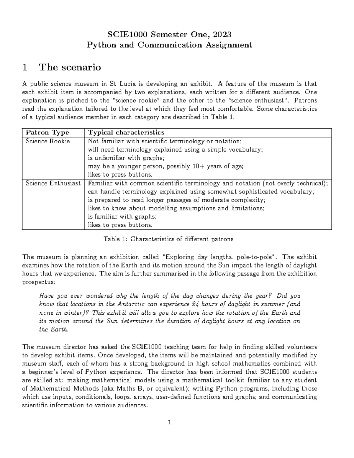 26030995 - Good luck - SCIE1000 Semester One, 2023 Python and ...