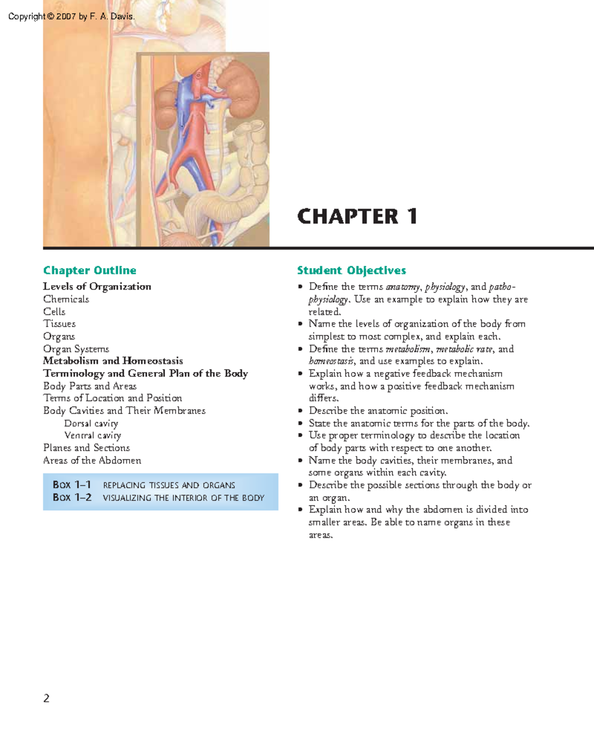 Essentials of Anatomy and Physiology 30 - CHAPTER 1 Chapter Outline ...