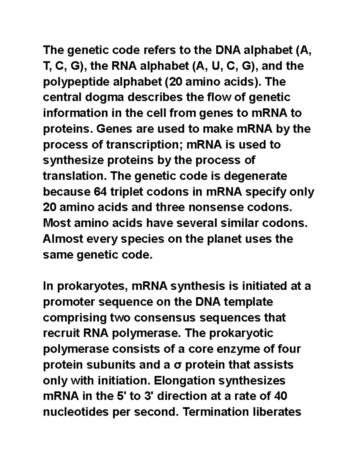BIOL 1345 Module 13 Genes and Proteins - The genetic code refers to the ...