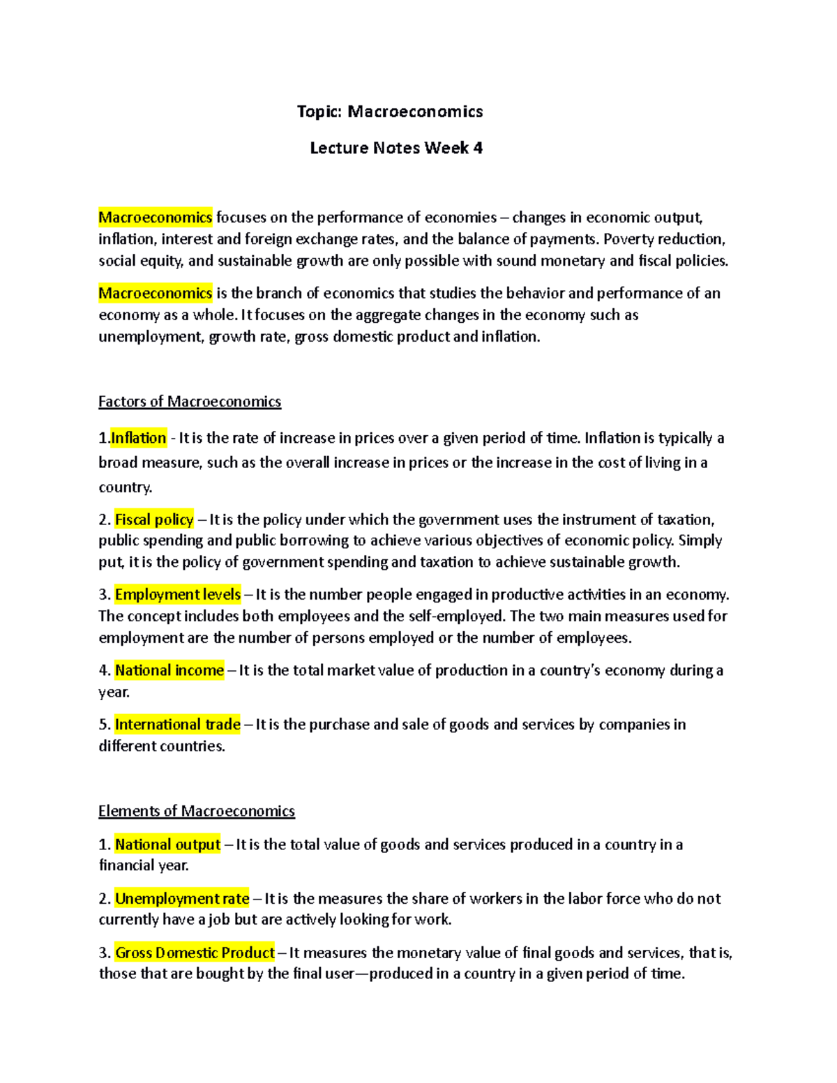 Macroeconomics - Poverty reduction, social equity, and sustainable ...
