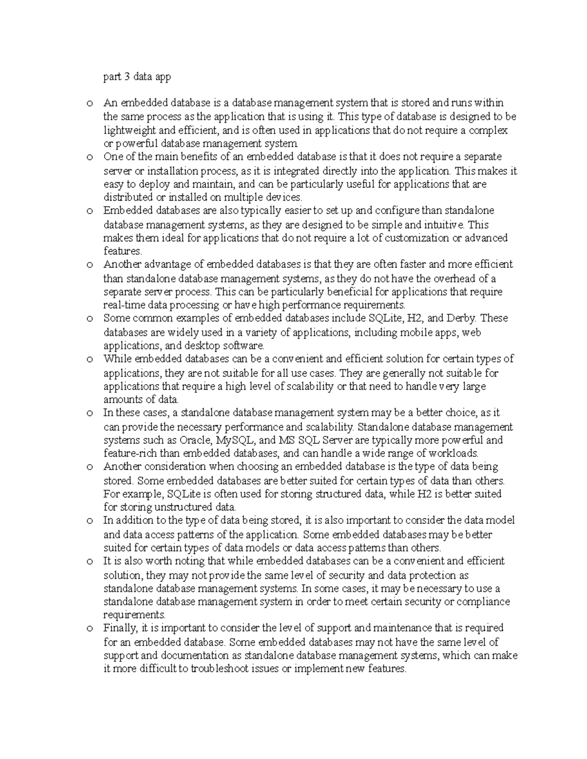 Part 3 data app - Part 3 data app - part 3 data app o An embedded ...