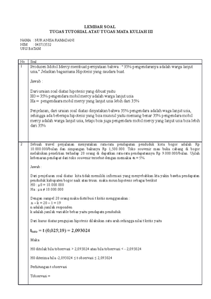 ESPA4123 Tugas 1 Statistika Ekonomi - LEMBAR SOAL TUGAS TUTORIAL ATAU TUGAS MATA KULIAH I/II/III ...