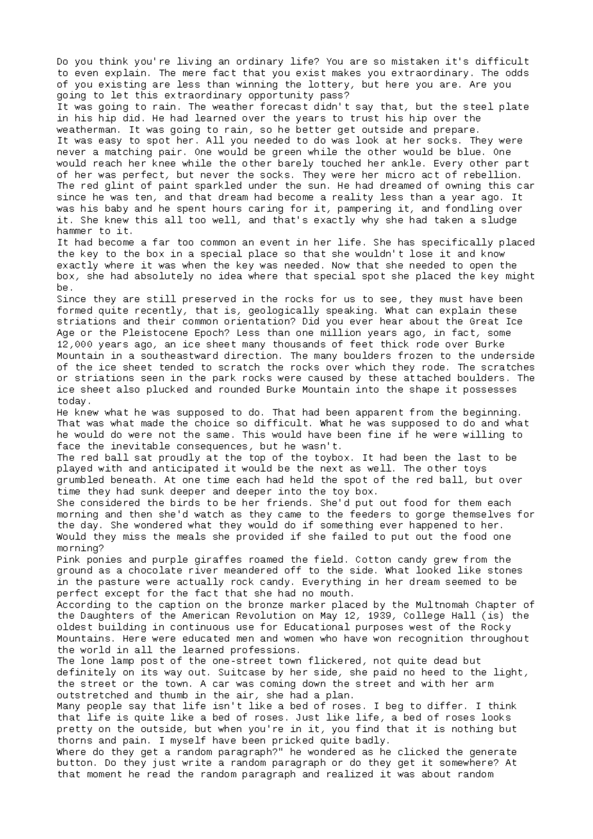 ENVI158 Report 4 - Do you think you're living an ordinary life? You are ...