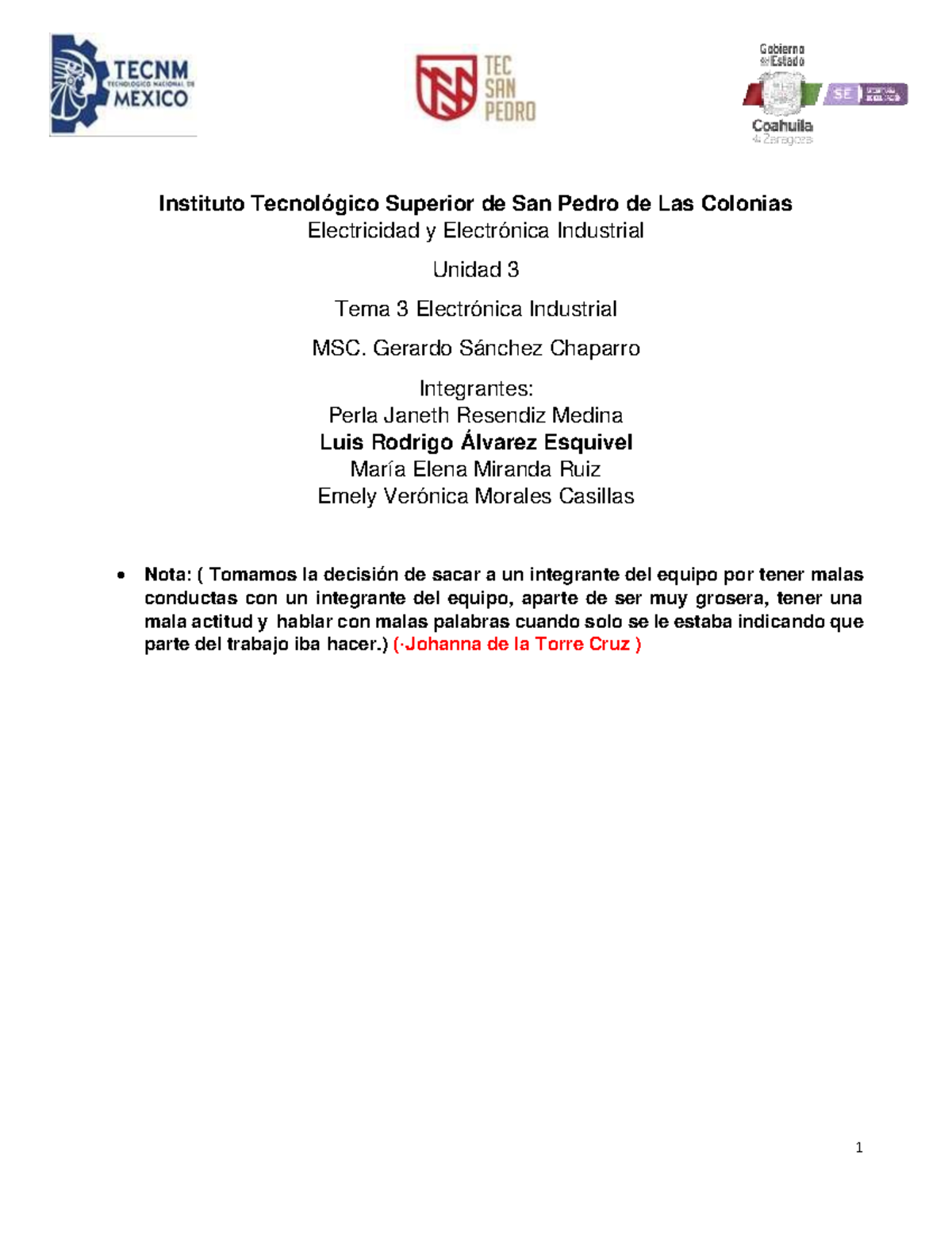 Actividad 1 del Tema 3 Perla Resendiz 2A - Instituto Tecnológico ...