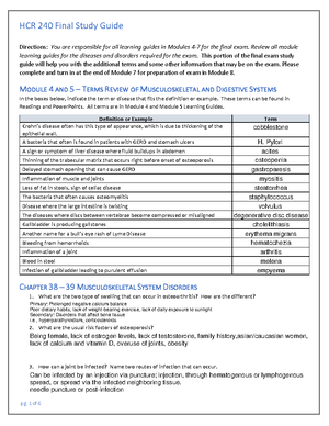 HCR 240 Module 3 Learning Guide - HCR 240 - Arizona College - Studocu