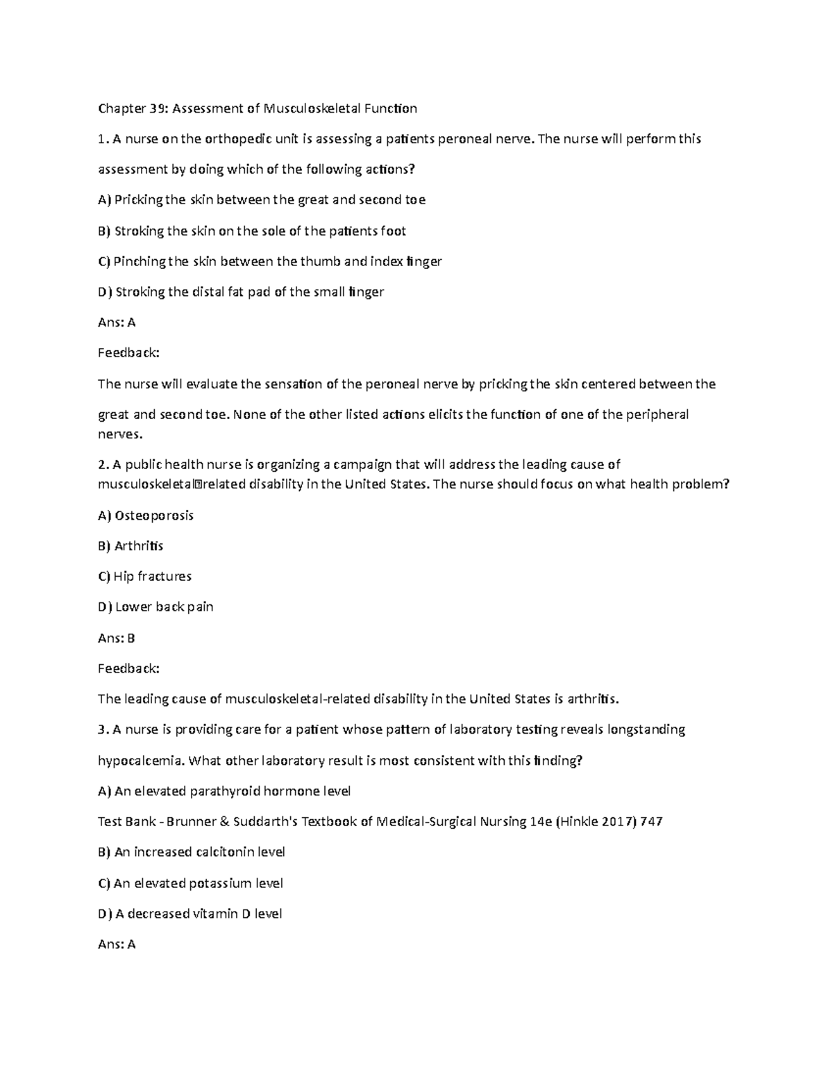 Musckoskeletal Assesment - Chapter 39: Assessment of Musculoskeletal ...