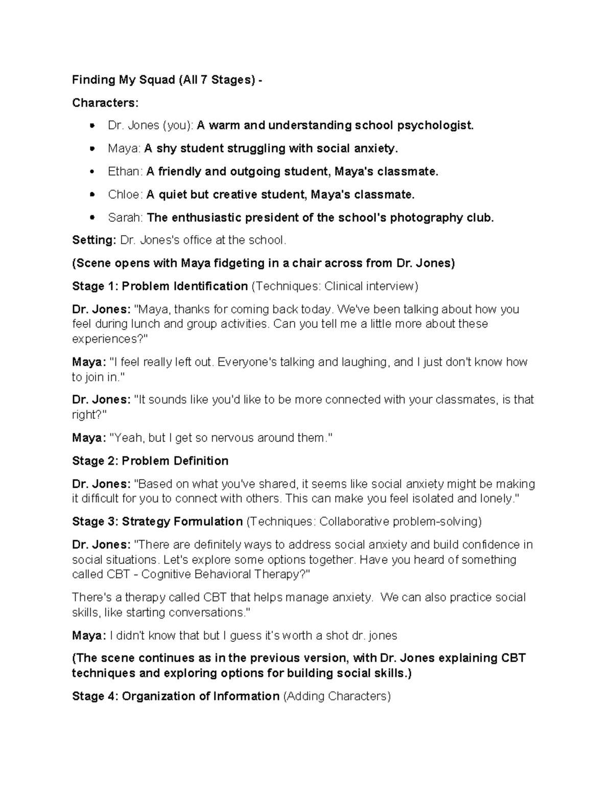 Finding My Squad - script - Finding My Squad (All 7 Stages ...