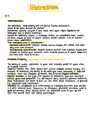 Liberalism - poster - Liberalism Emerged as a result of the 17th ...