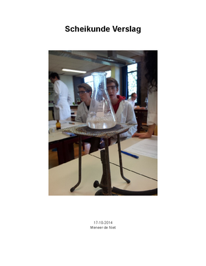Scheikunde verslag paratcetamol - 23-3- Synthese van een pijnstiller: paracetam ol Inhoudsopgave ...