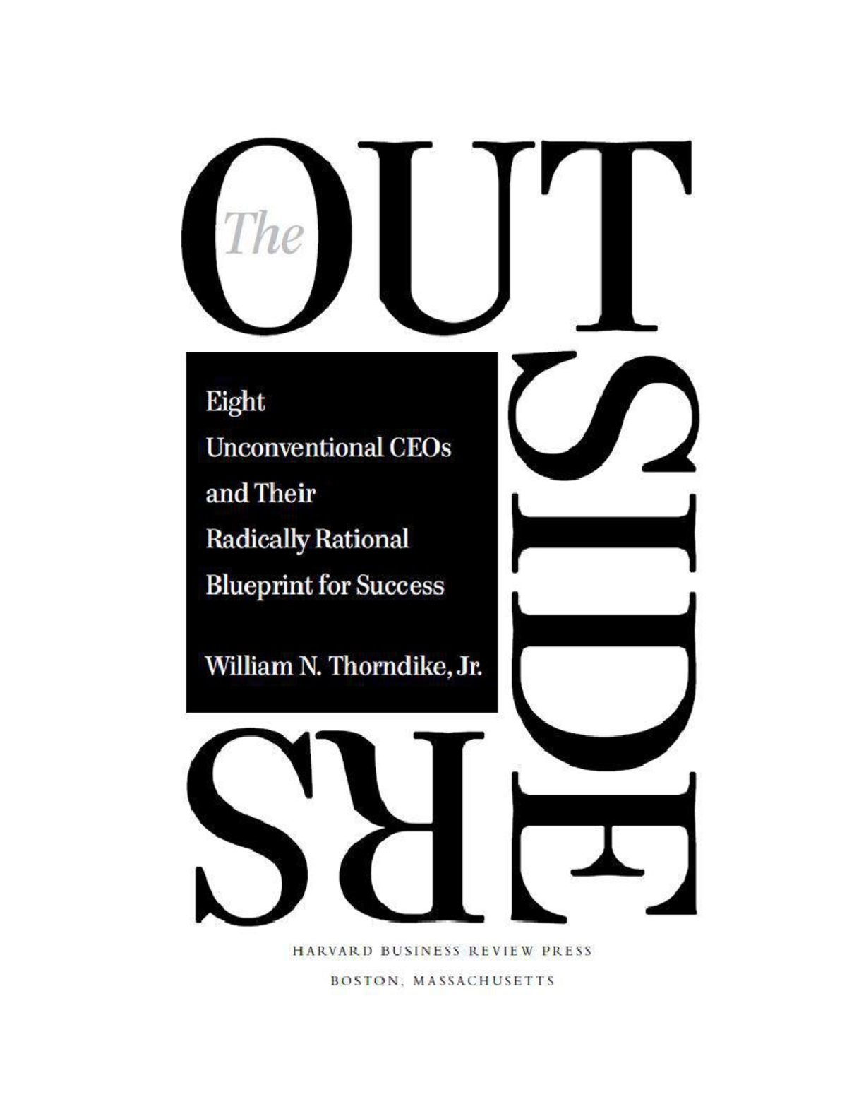 The Outsiders - n/a - The OUTSIDERS Copyright 2012 William N. Thorndike ...