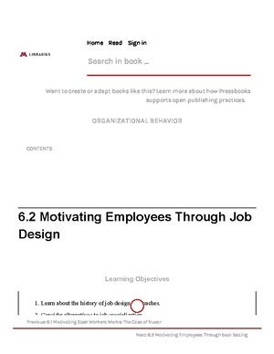 Chapter 5 (OB) hand note - Organizational Behavior - Studocu