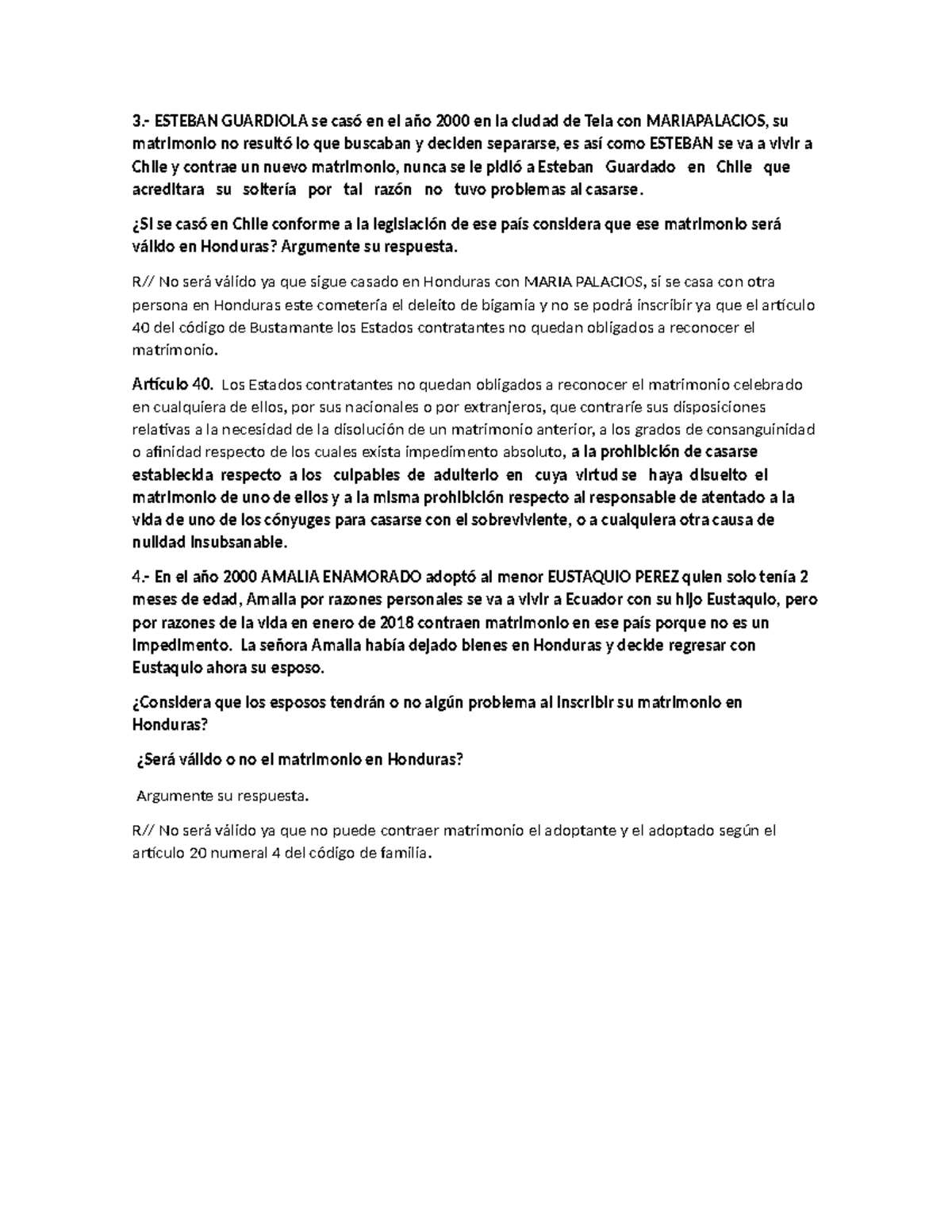 Casos practicos - derecho internacional privado - 3.- ESTEBAN GUARDIOLA ...