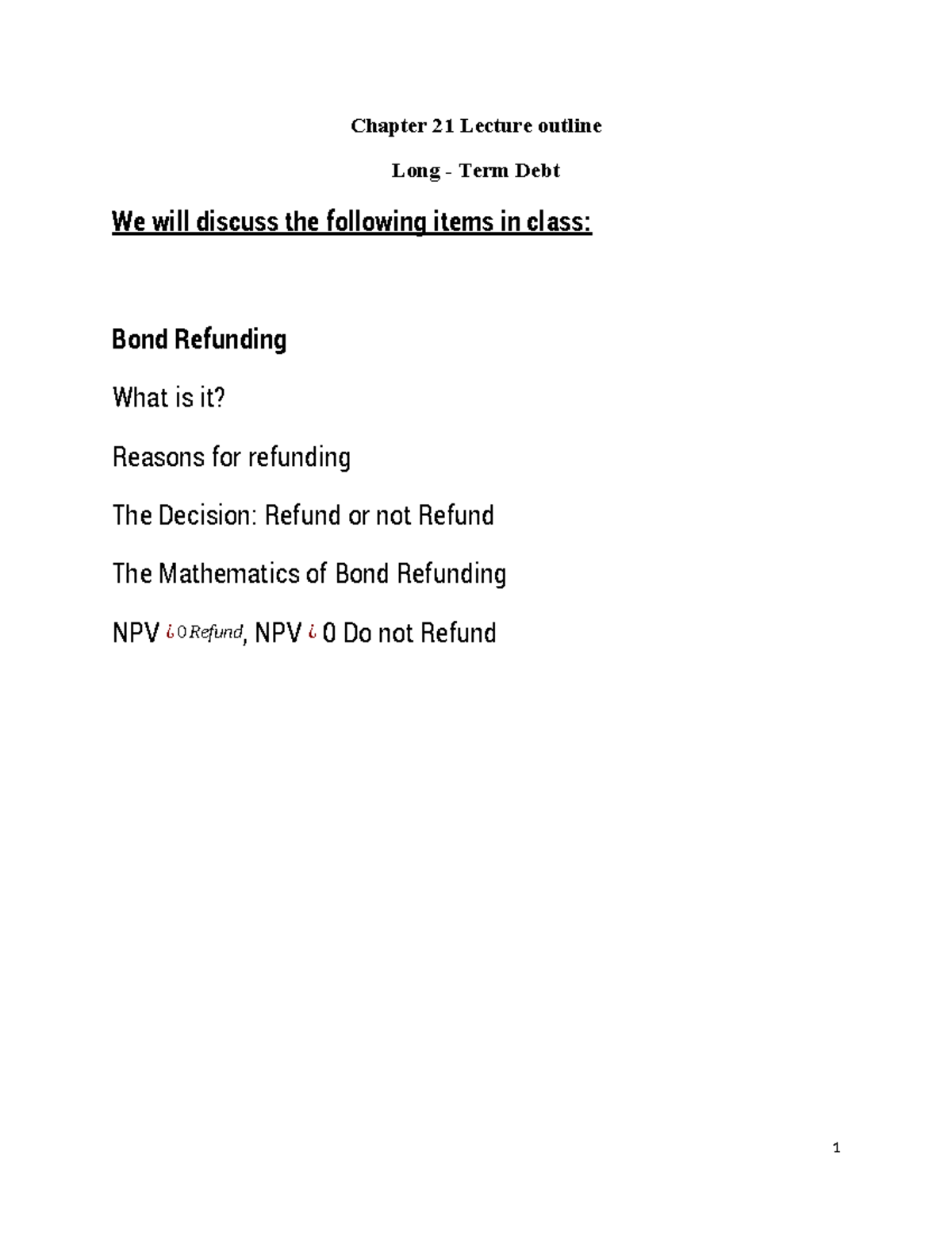 Chapter 21 Lecture outline - Chapter 21 Lecture outline Long - Term ...