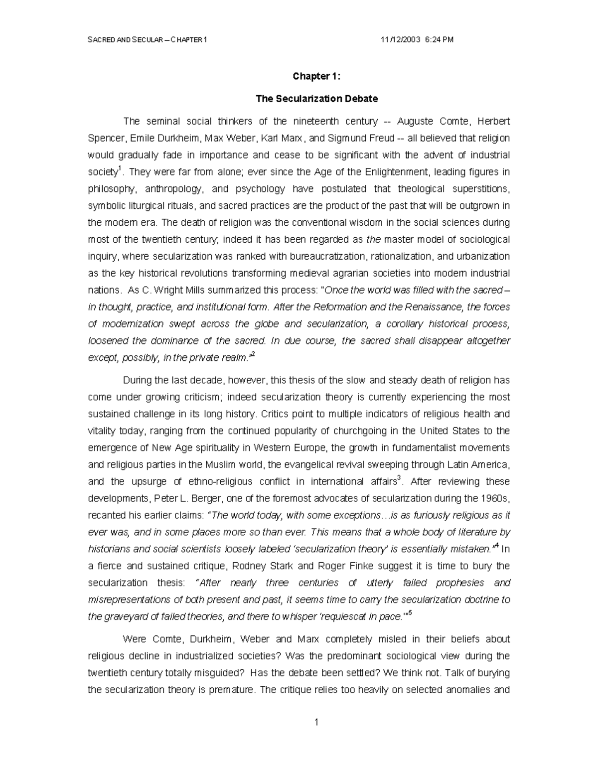 Secular - combination of internet materials on the topic - Chapter 1 ...