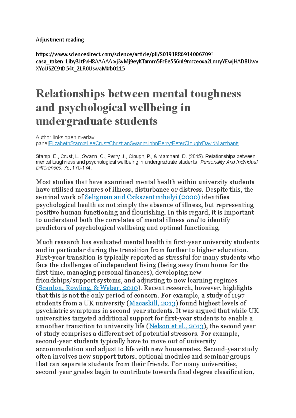 Adjustment reading - Adjustment reading sciencedirect/science/article ...