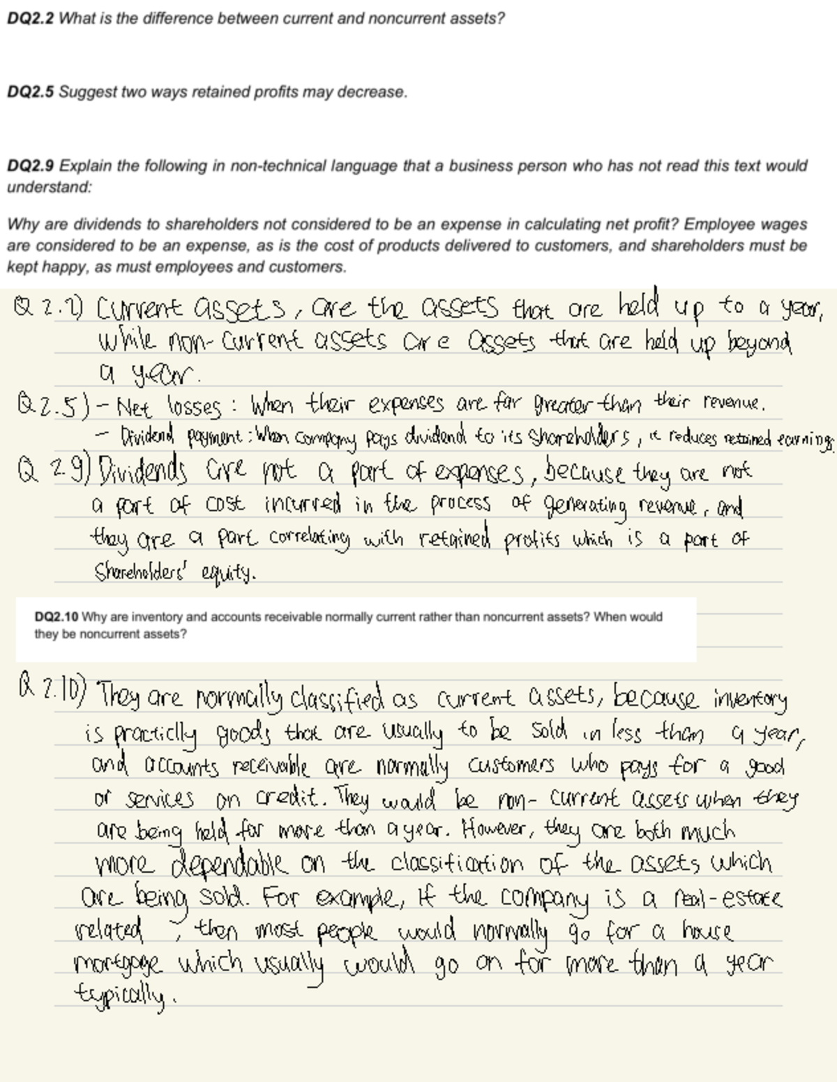 1140 TUT Q W2 - tutorial week 2 - &2) current assets, are the assets thatare held up to a year ...