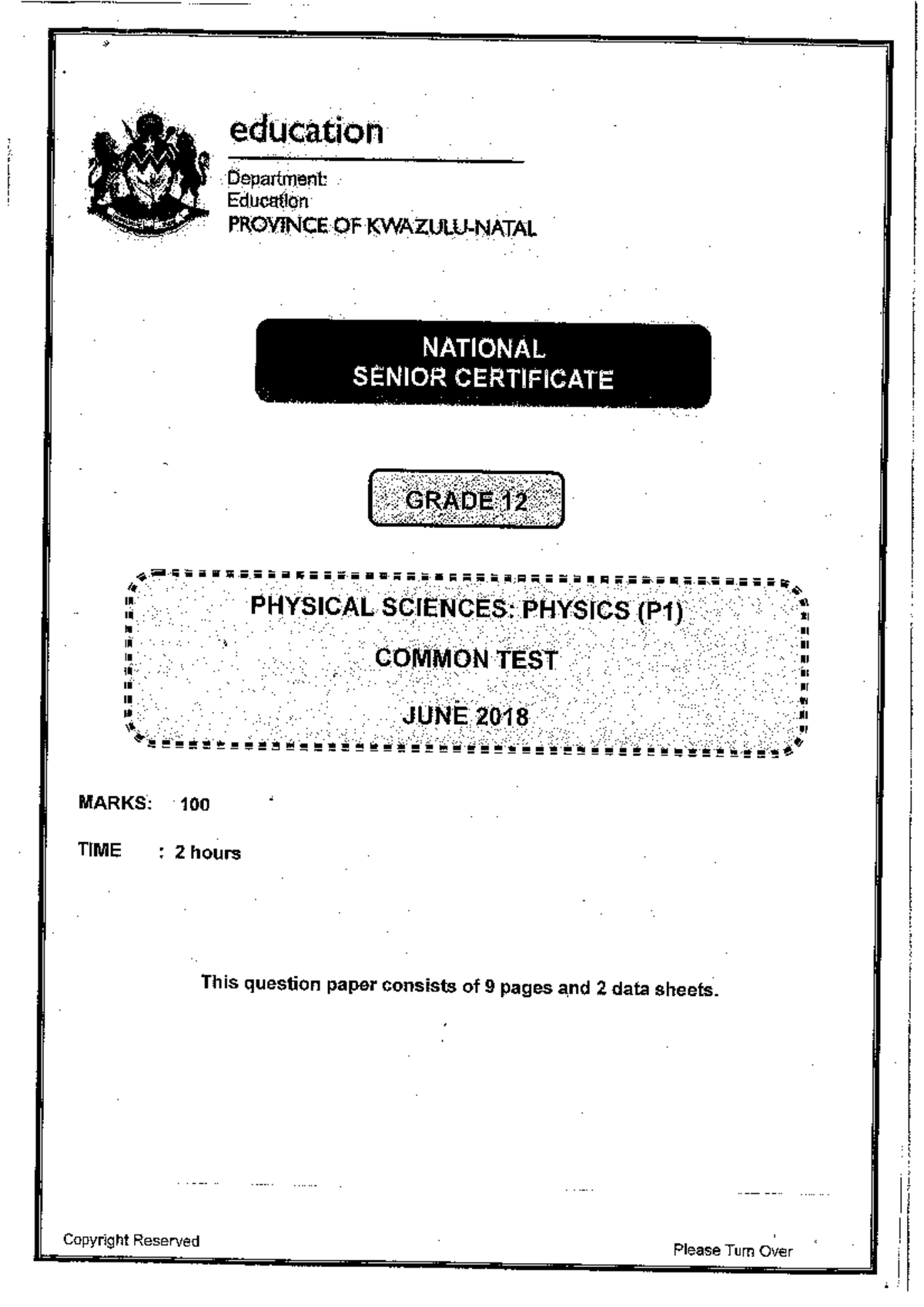 Grade 12 titration practical 2018 with Memo - education Department ...