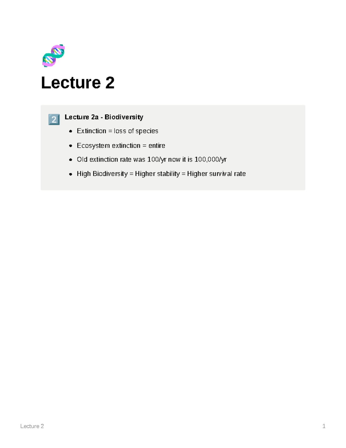 Lecture 2 - bio 181 - Laudin - Lecture 2 1 Lecture 2 ± Lecture 2a ...