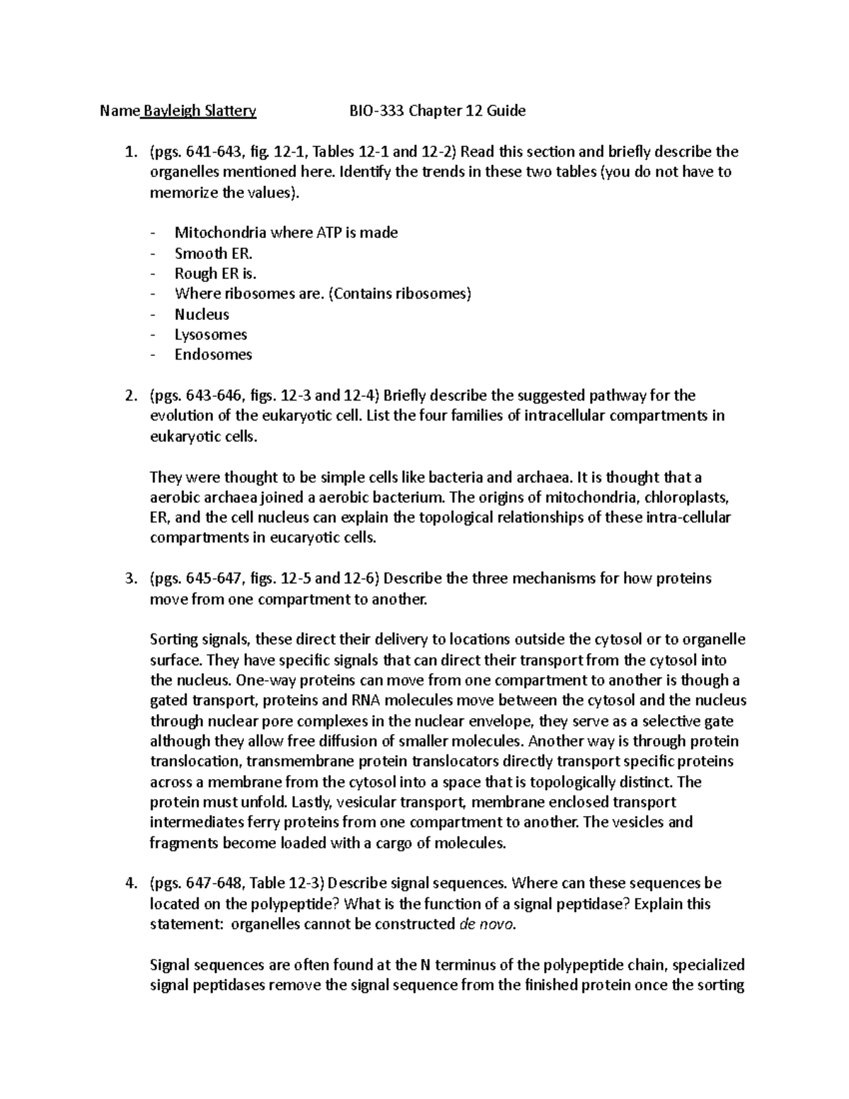 BIO-333 CH12 Guide-SM - BIO-333 CH12 Study Guide - Name Bayleigh ...