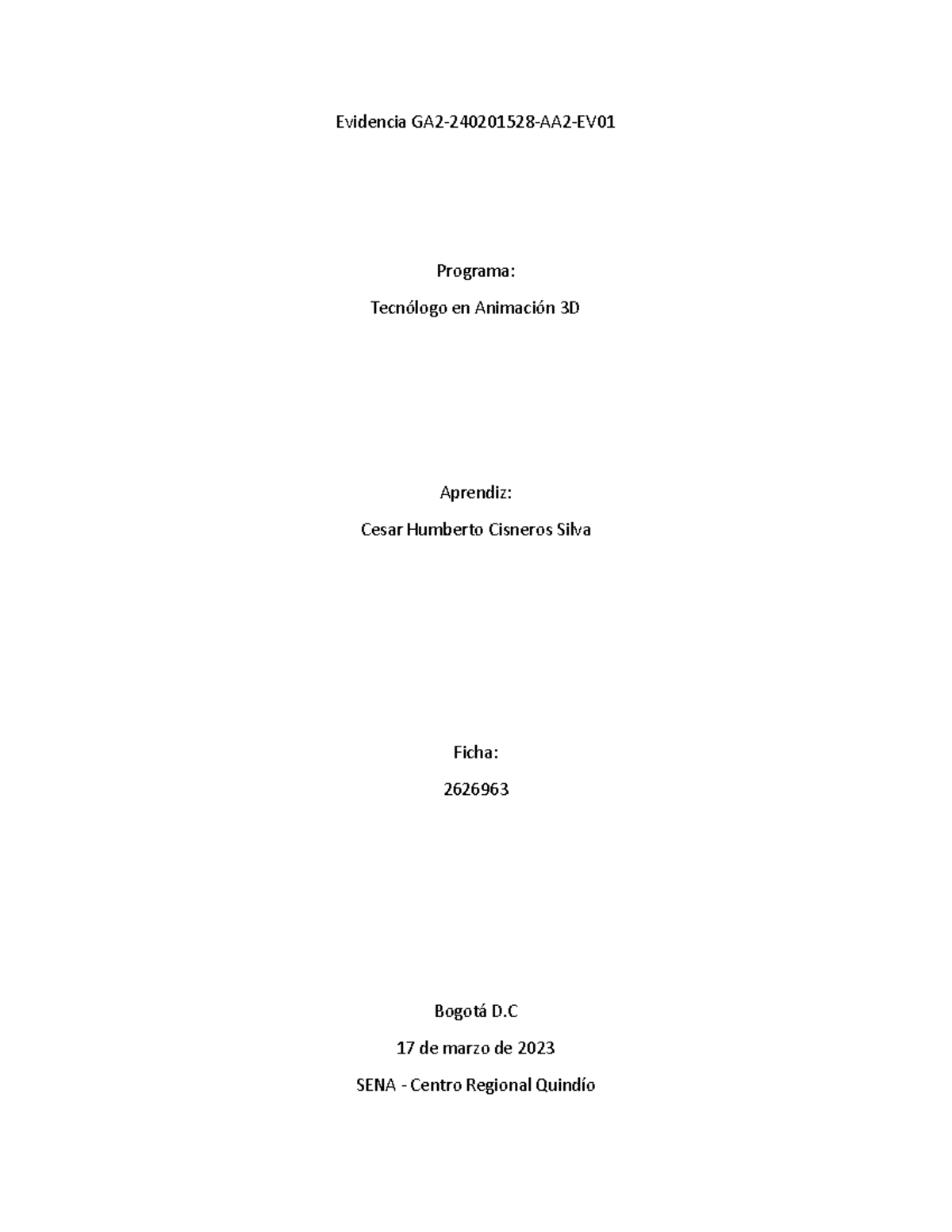 Evidencia GA2-2402015 28-AA2-EV01 - Evidencia GA2-240201528-AA2-EV Programa: Tecnólogo en ...