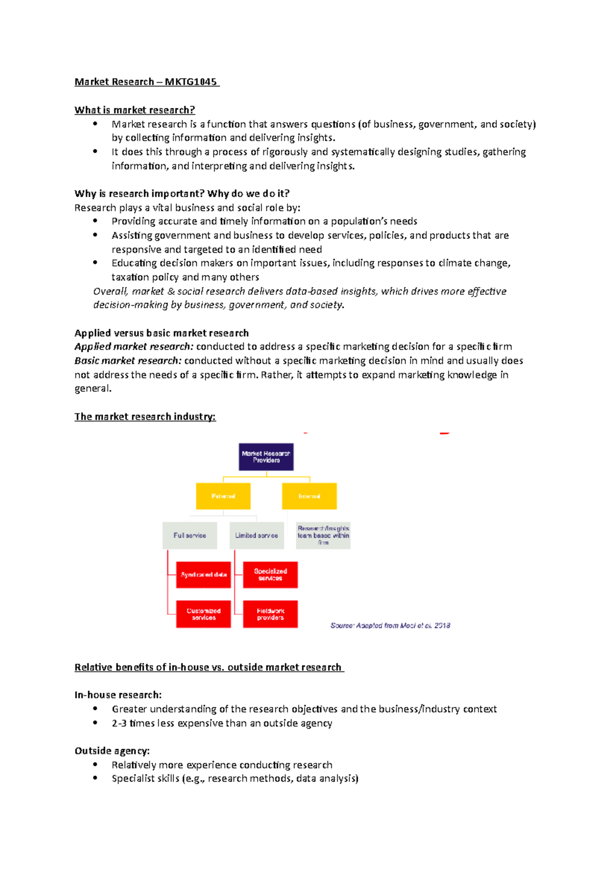 Market Research Notes - Market Research – MKTG What is market research ...